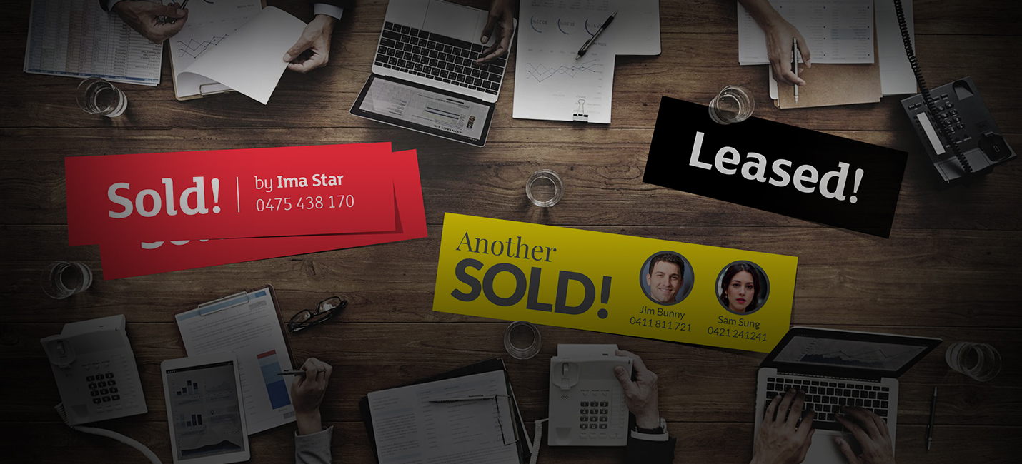 Cheapest real estate sold stickers, under contract and lease stickers